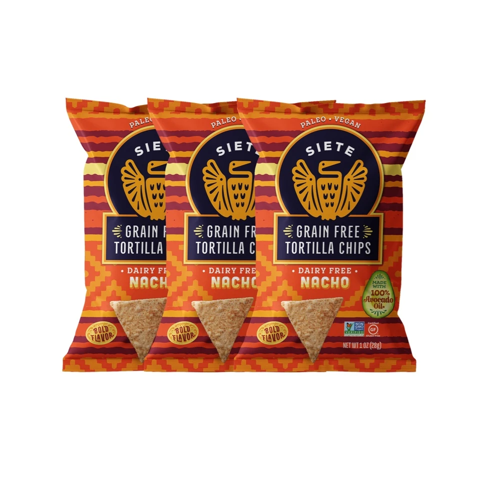 Nacho Grain Free Tortilla Chips - 1oz | Tinez Farms
